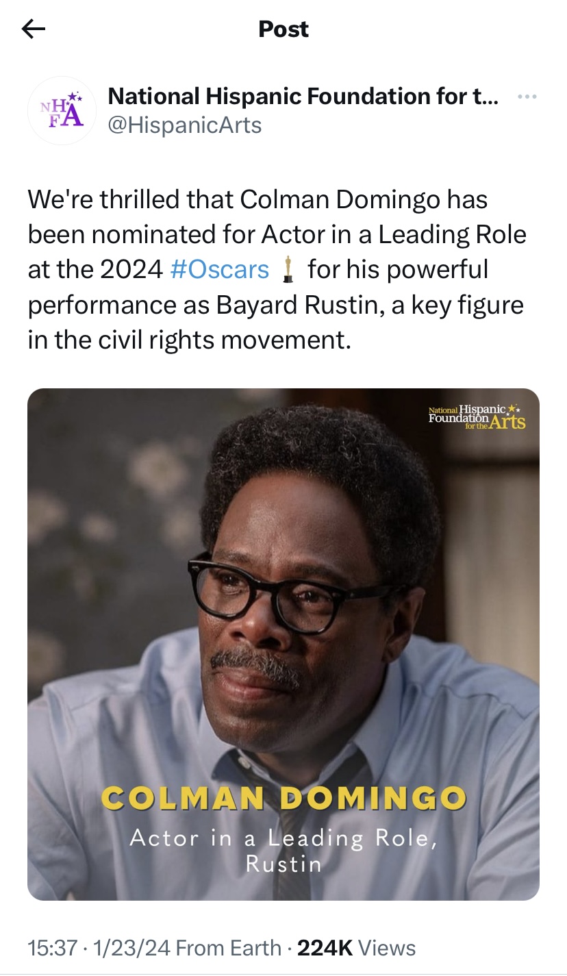 Colman Domingo Makes History in Oscar Nomination for Rustin